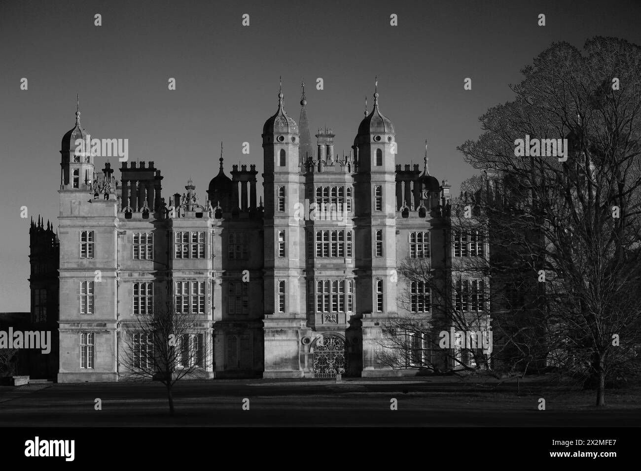 The Golden gate and west front of Burghley house, an Elizabethan ...