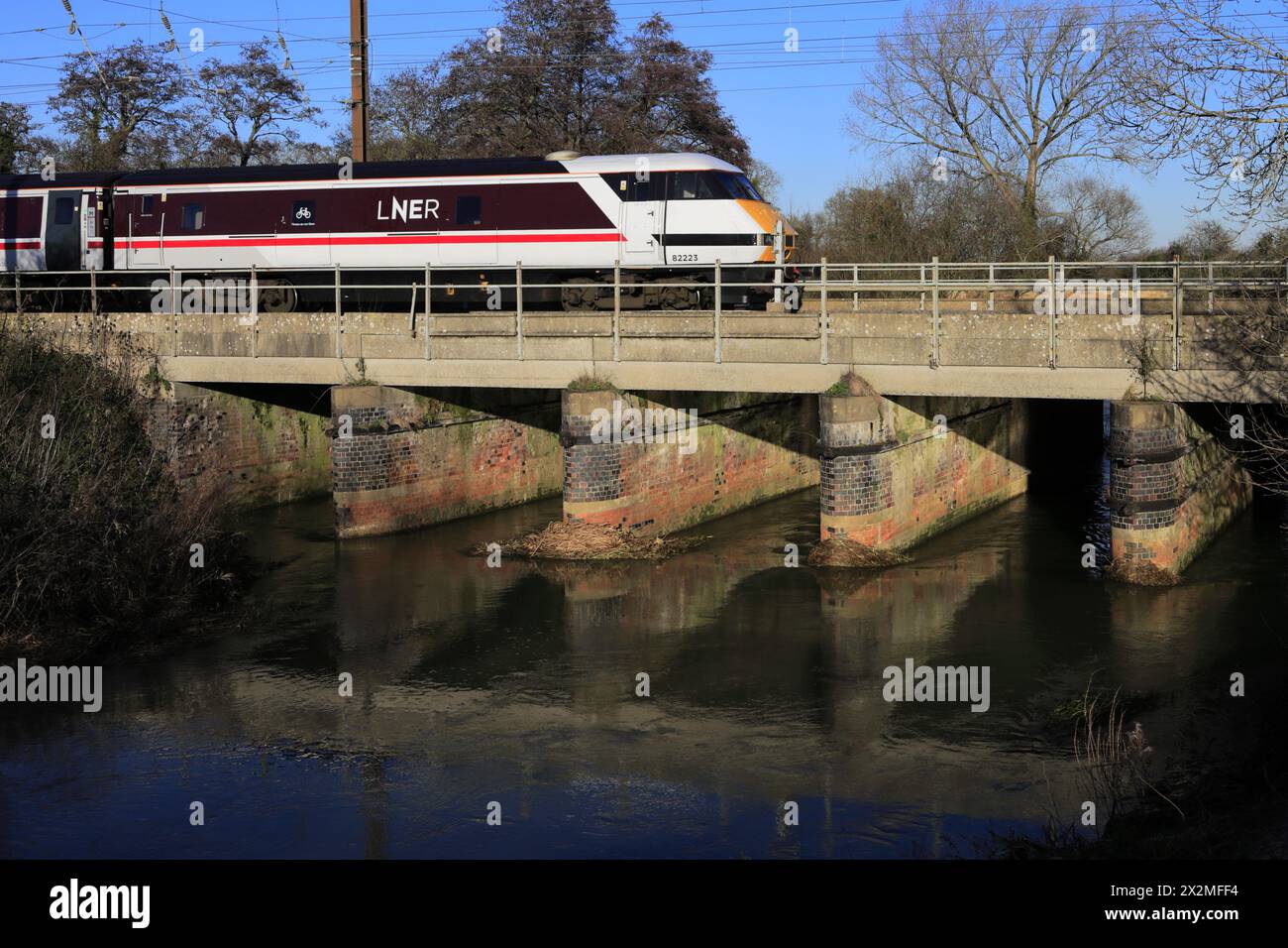82223 LNER, White Livery train, East Coast Main Line Railway, Grantham ...
