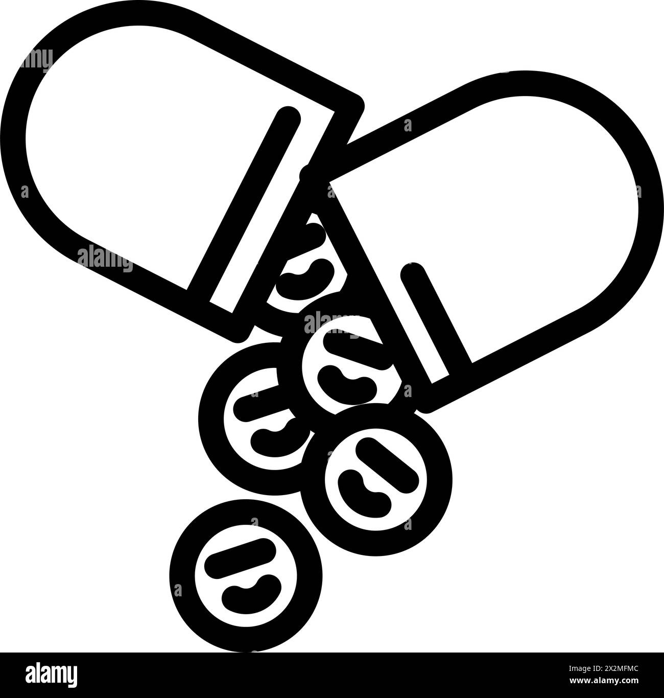 antidepressants medicines pharmacy line icon vector illustration Stock ...