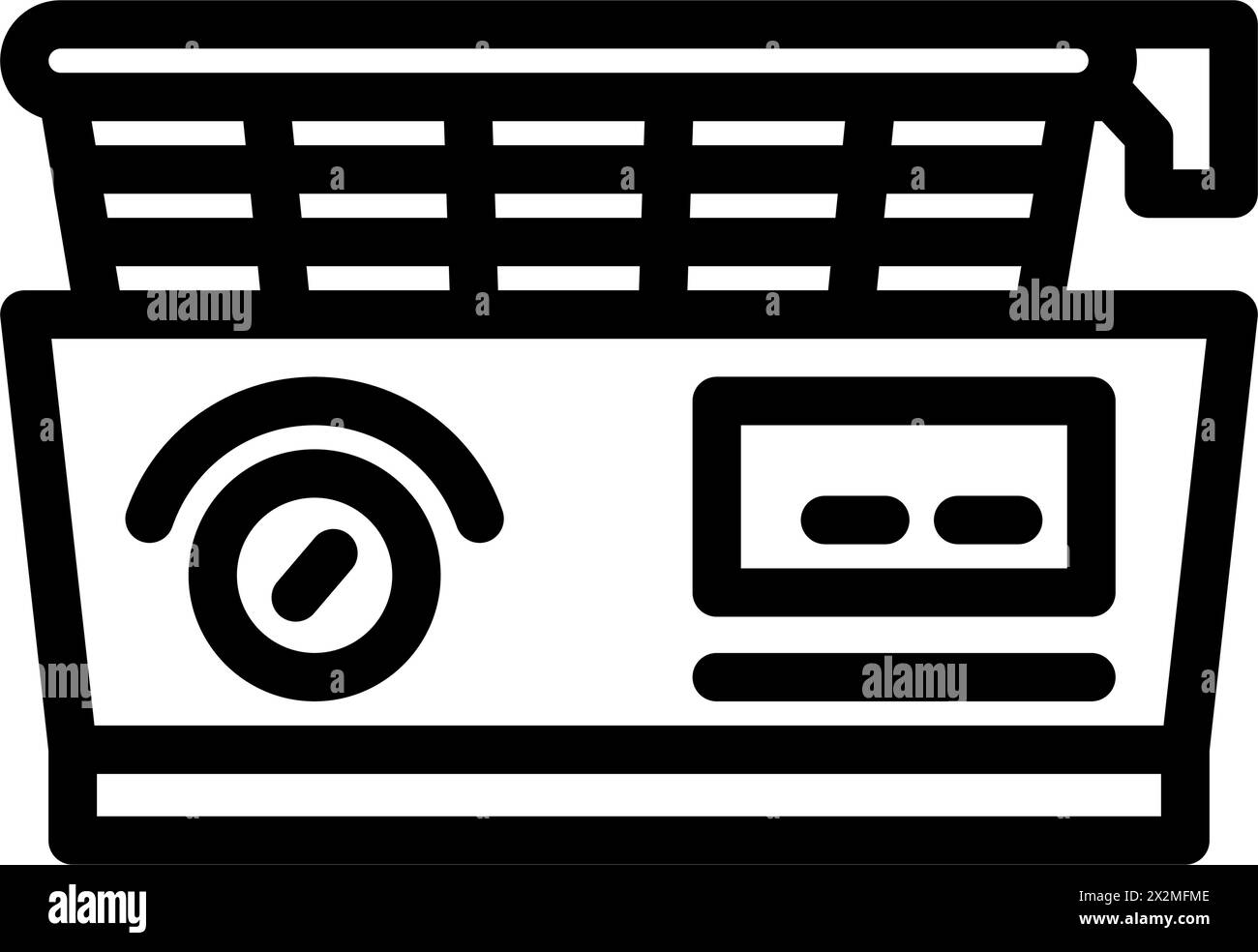 fryer restaurant equipment line icon vector illustration Stock Vector ...