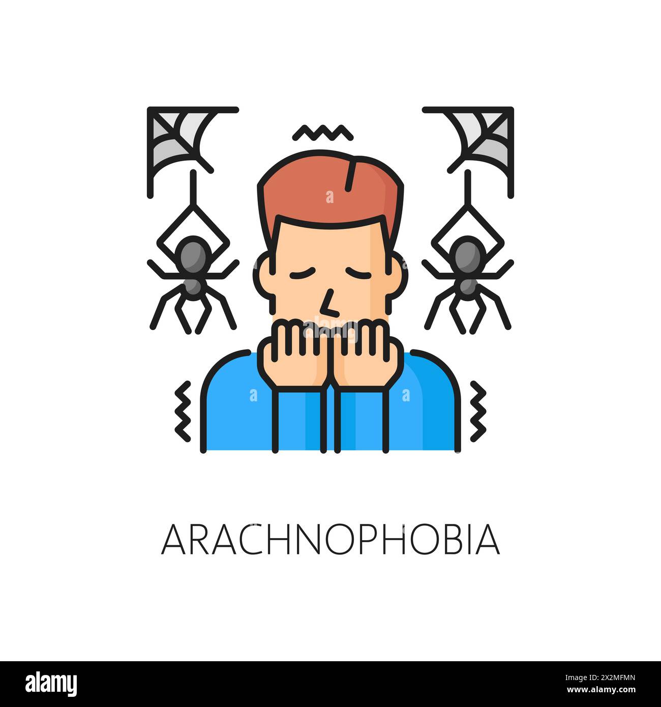 Spiders arachnophobia fear color Cut Out Stock Images & Pictures - Alamy