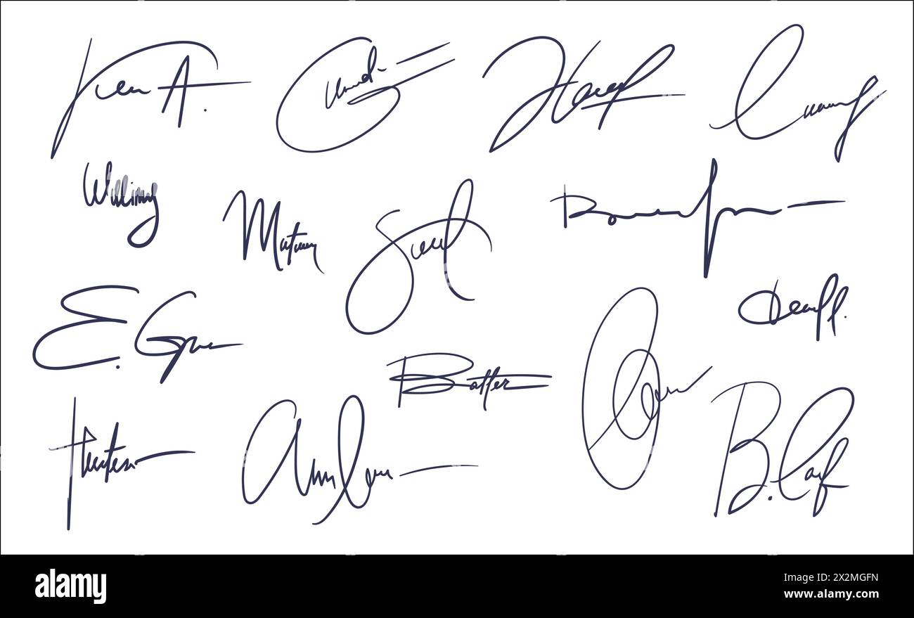 Written signature hi-res stock photography and images - Alamy