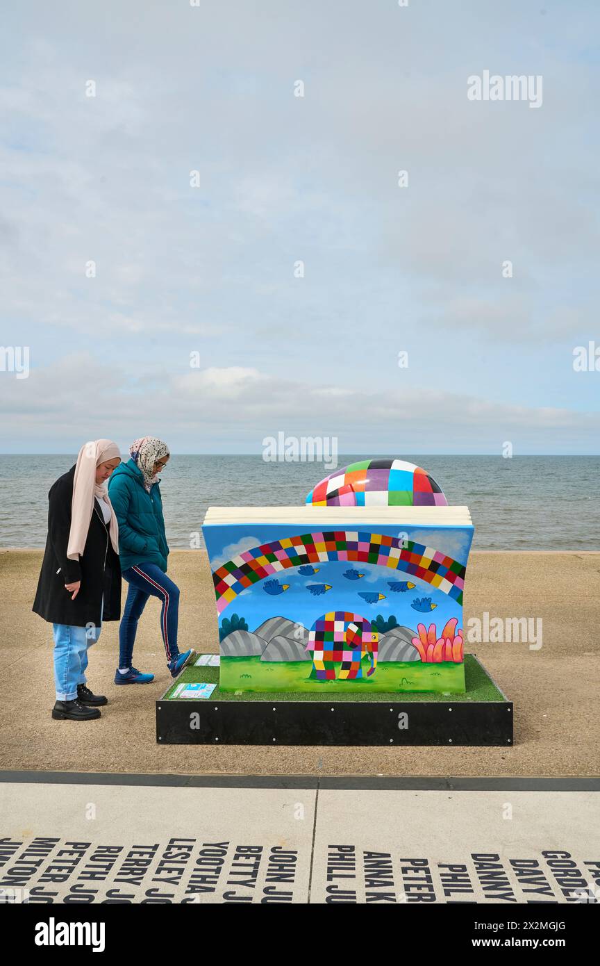 Elmer the patchwork elephants Big Blackpool Parade in aid of a local ...