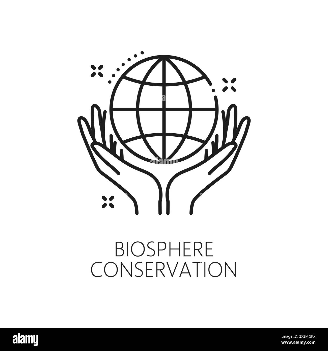 Biosphere conversation, clean power, ecology line icon. Renewable ...