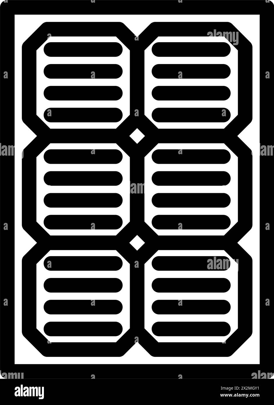 module solar panel line icon vector illustration Stock Vector Image ...