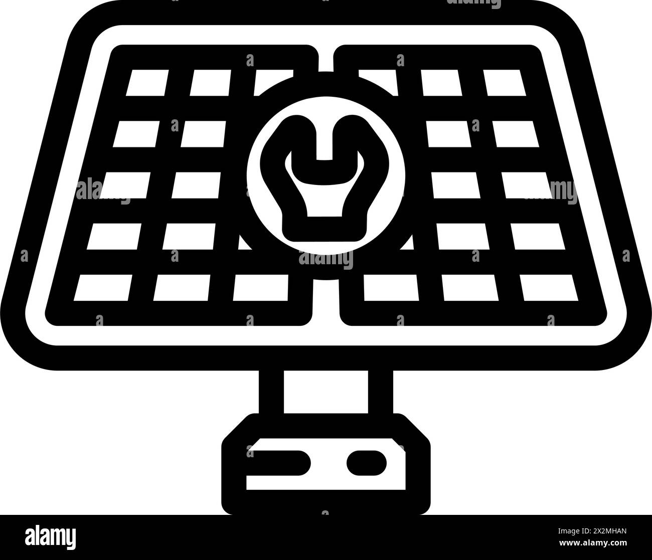 maintenance solar panel line icon vector illustration Stock Vector ...
