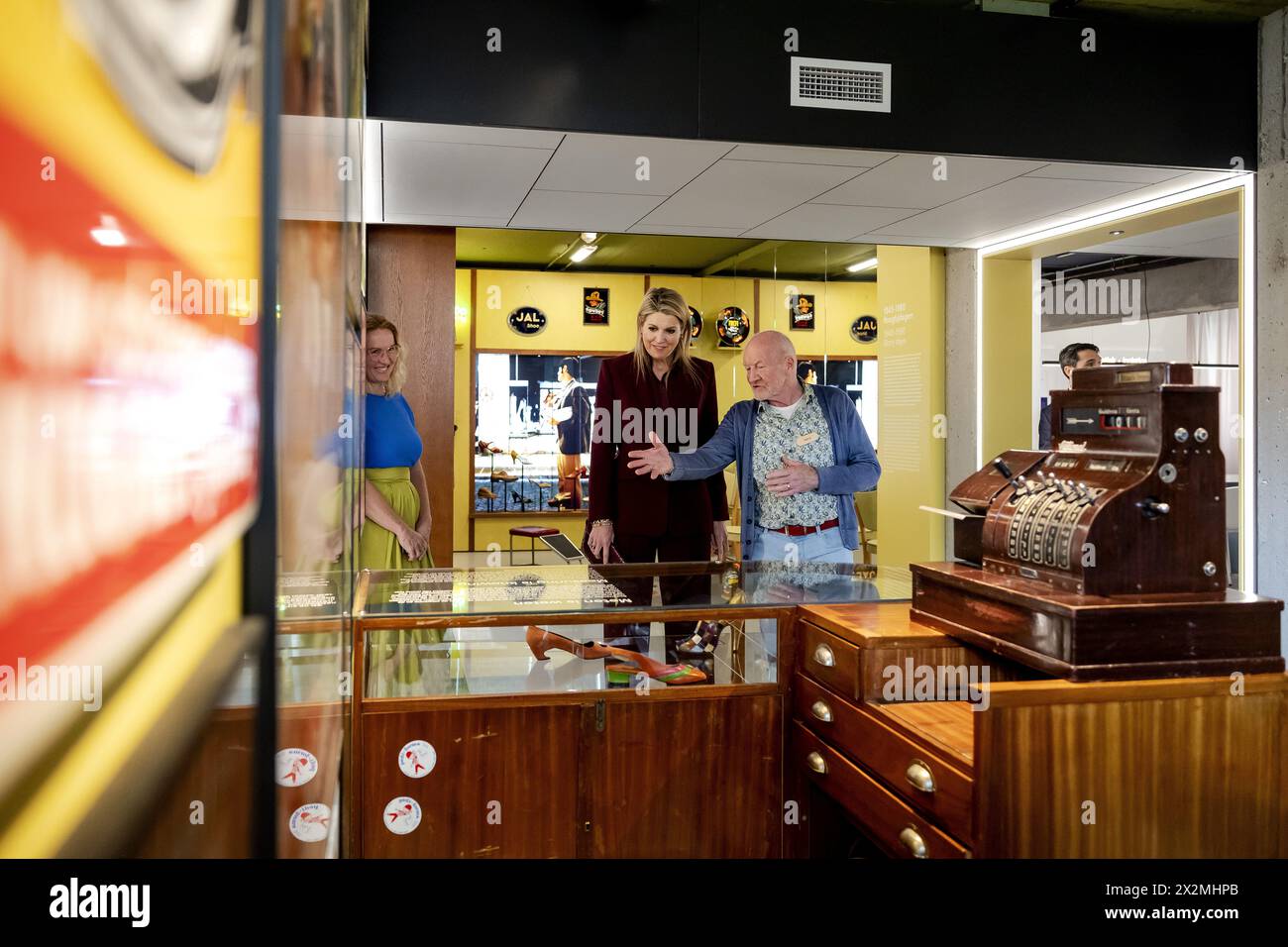Waalwijk, Netherlands. 23rd Apr, 2024. WAALWIJK - Queen Maxima during ...