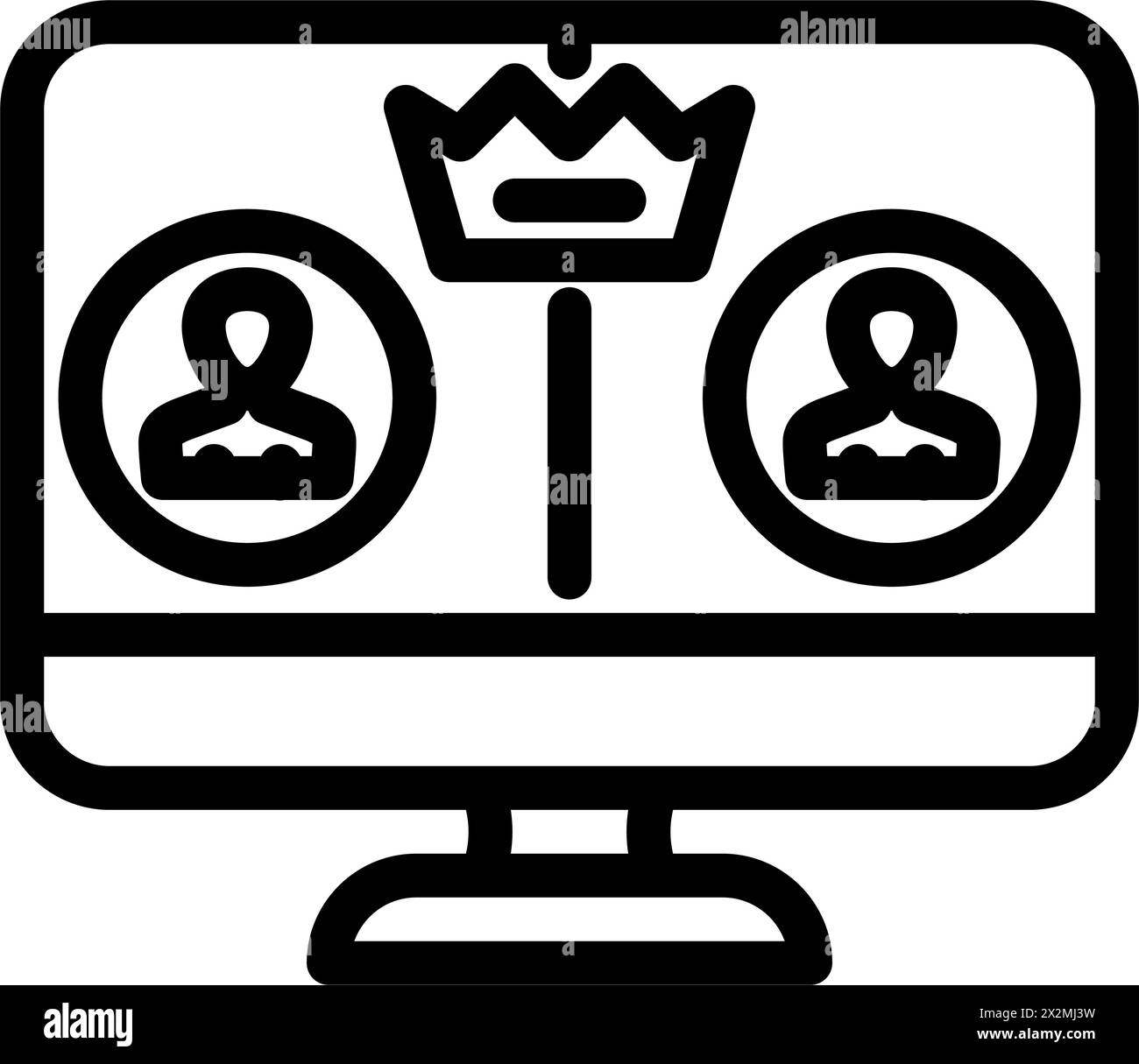 moderator control line icon vector illustration Stock Vector Image ...