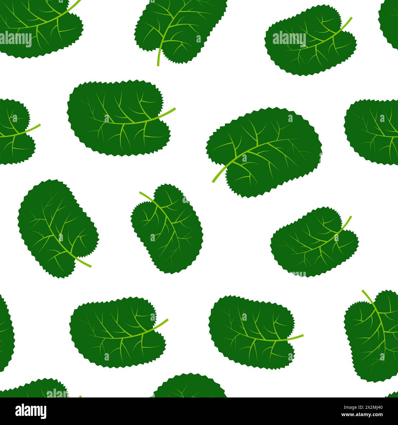 Seamless pattern with green summer leaves. Vector illustration Stock ...