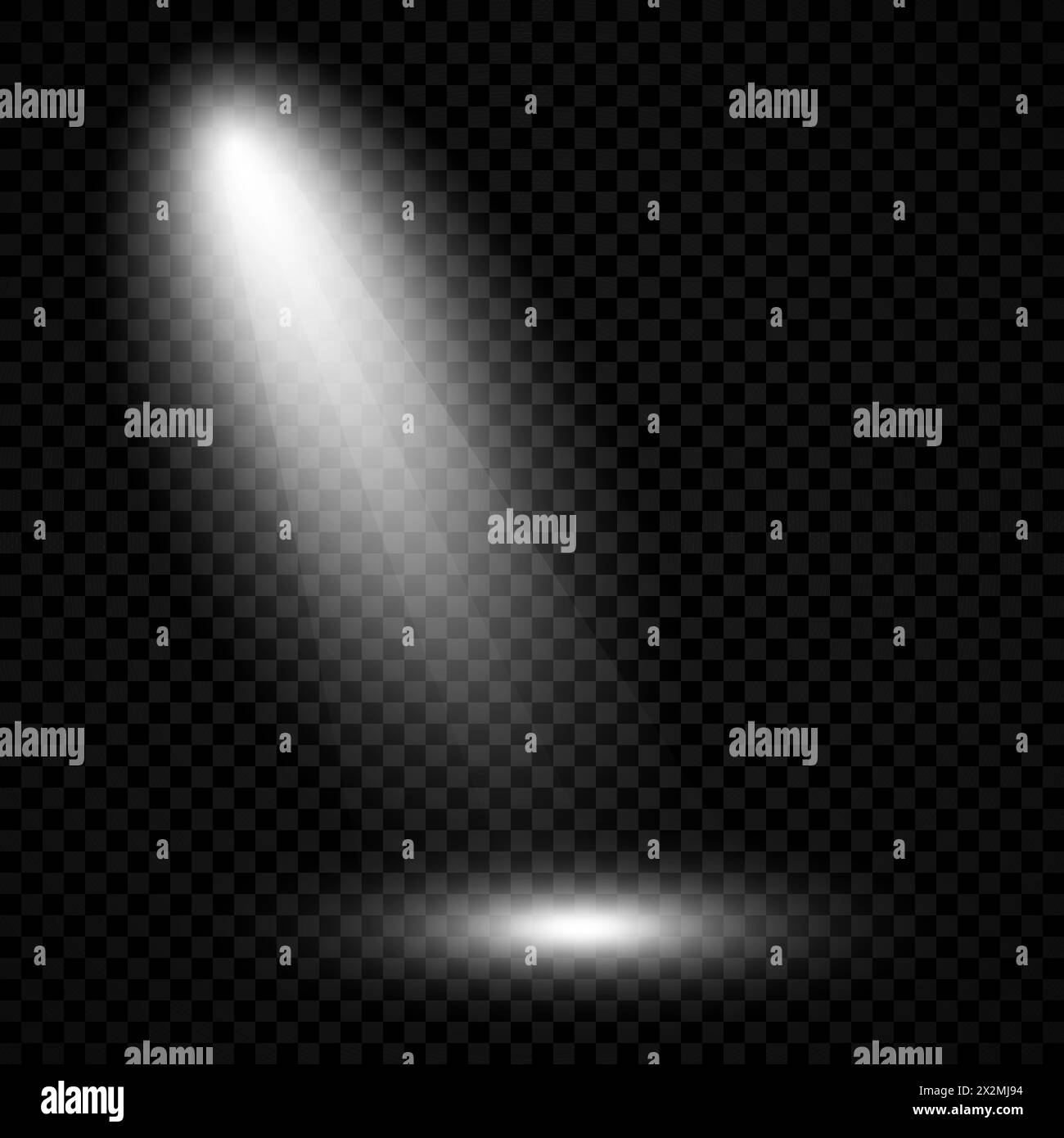 Cold white lighting with spotlight. Scene illumination effects on a ...