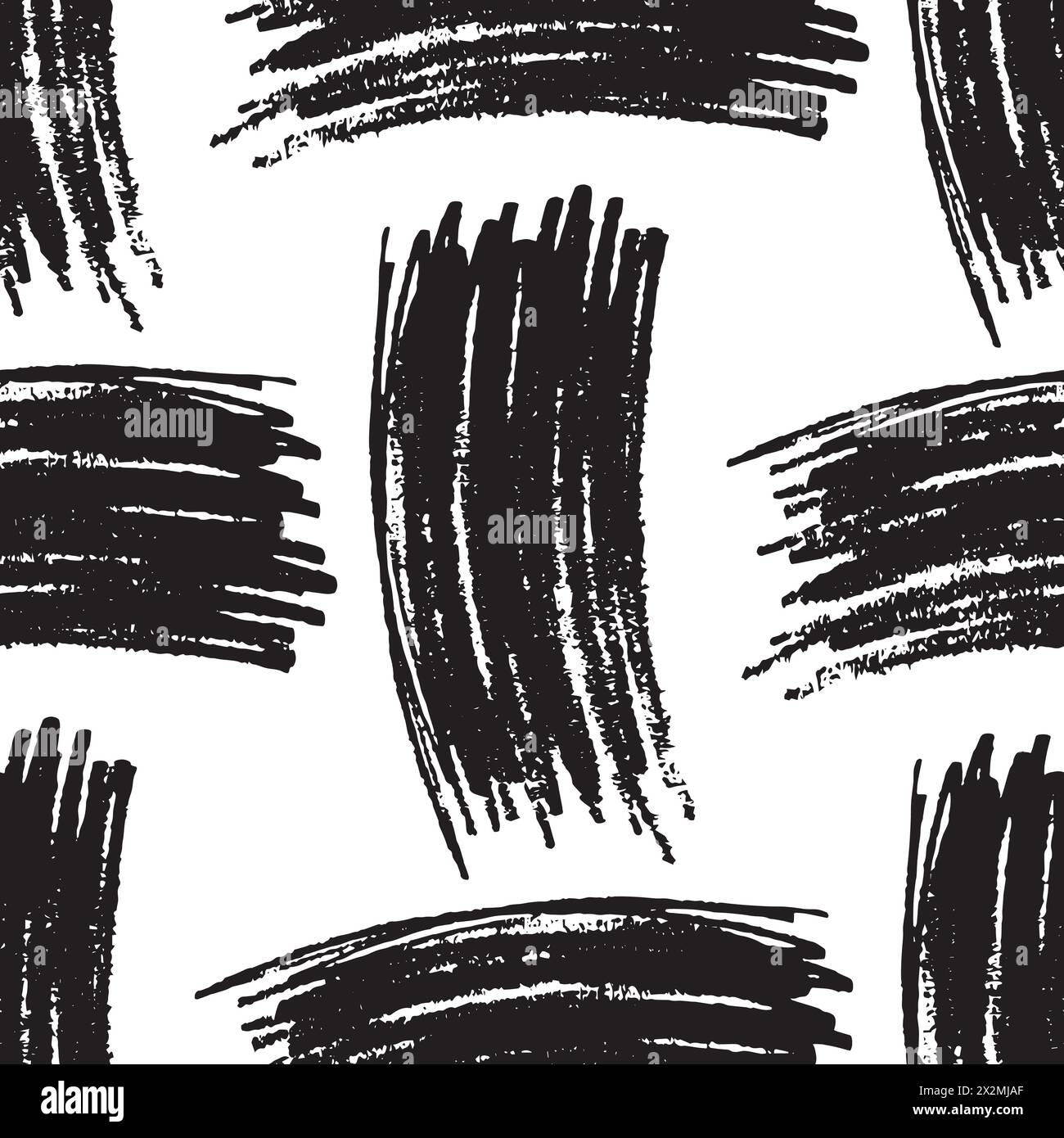 Seamless Pattern with hand drawn black scribble Smear. Abstract grunge ...