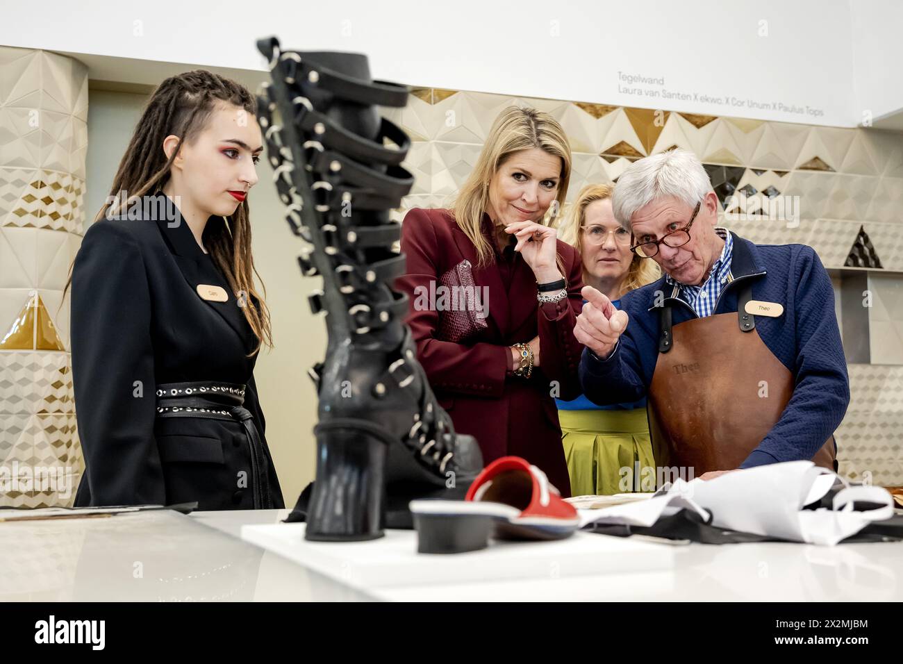 Waalwijk, Netherlands. 23rd Apr, 2024. WAALWIJK - Queen Maxima during ...