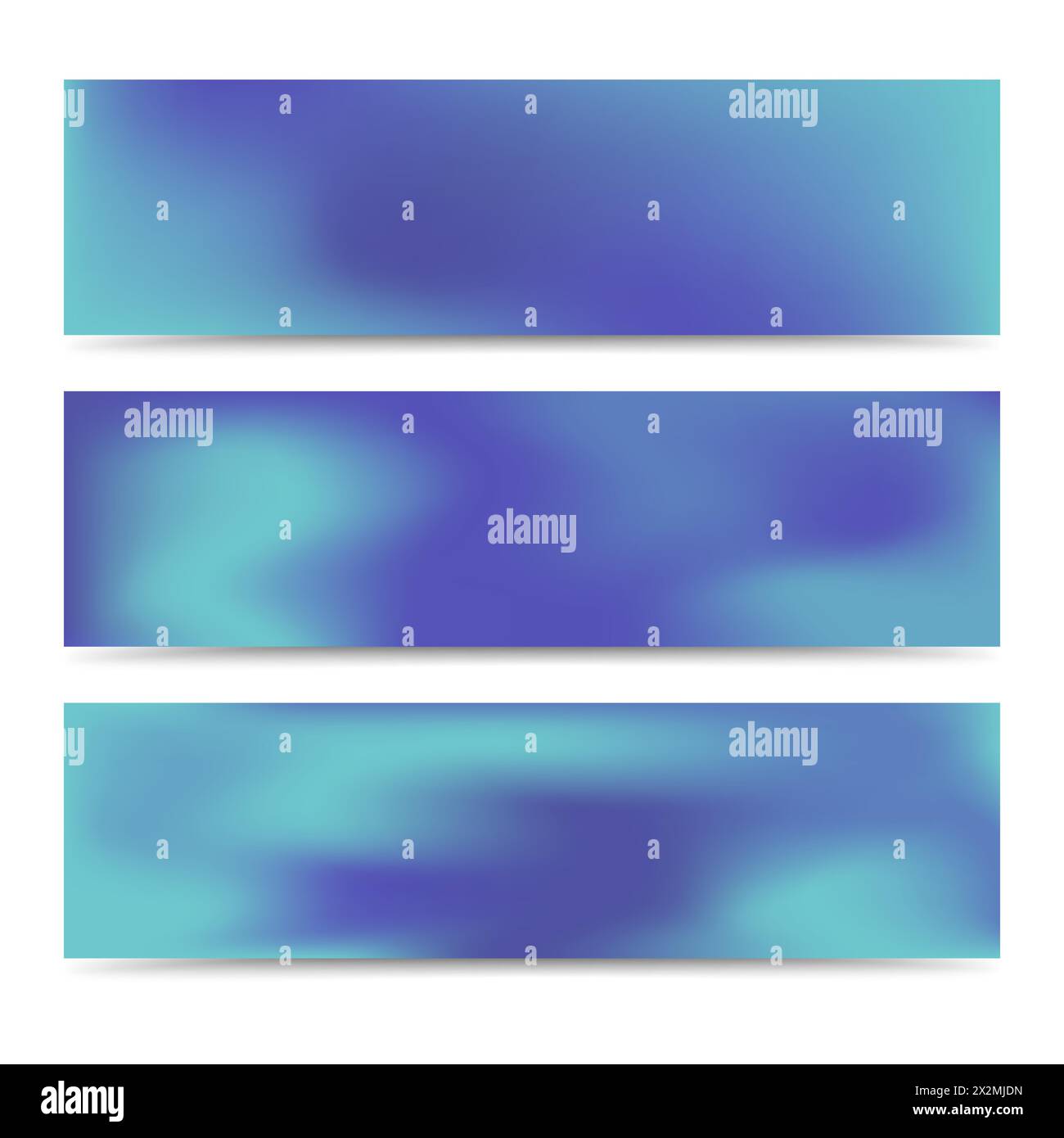 Smooth abstract blurred gradient blue banners set. Abstract Creative ...
