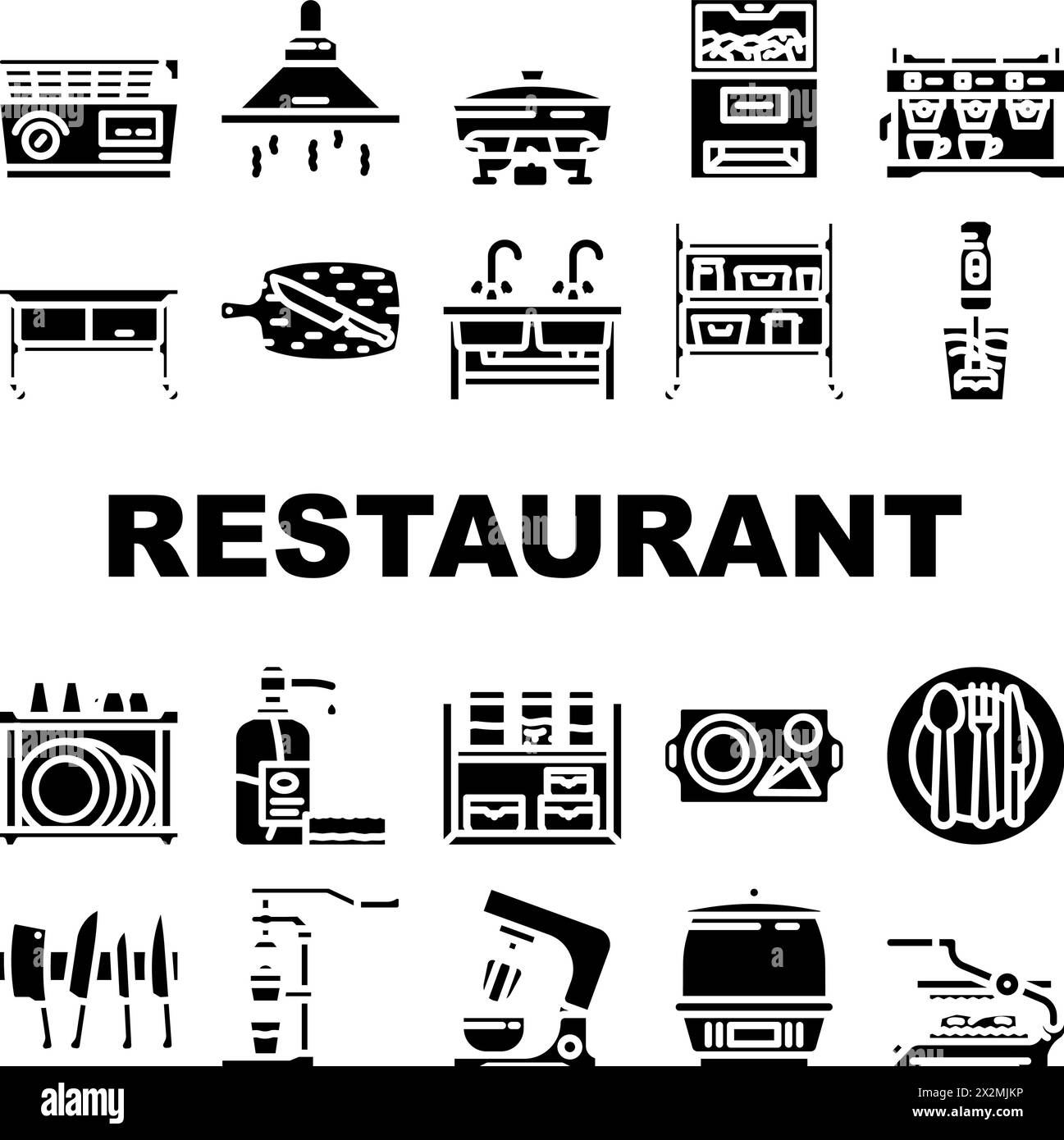 Industrial kitchen metal table Cut Out Stock Images & Pictures - Alamy