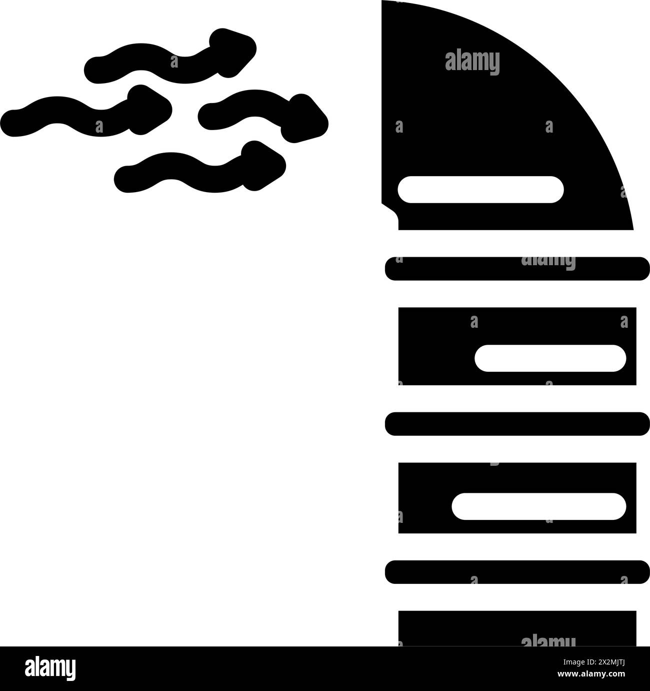 fresh air intake ventilation glyph icon vector illustration Stock ...