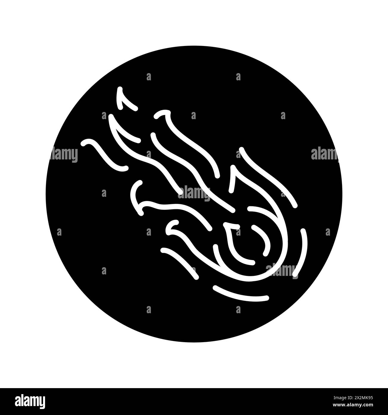 Fireball black line icon. Natural element. Pictogram for web page ...