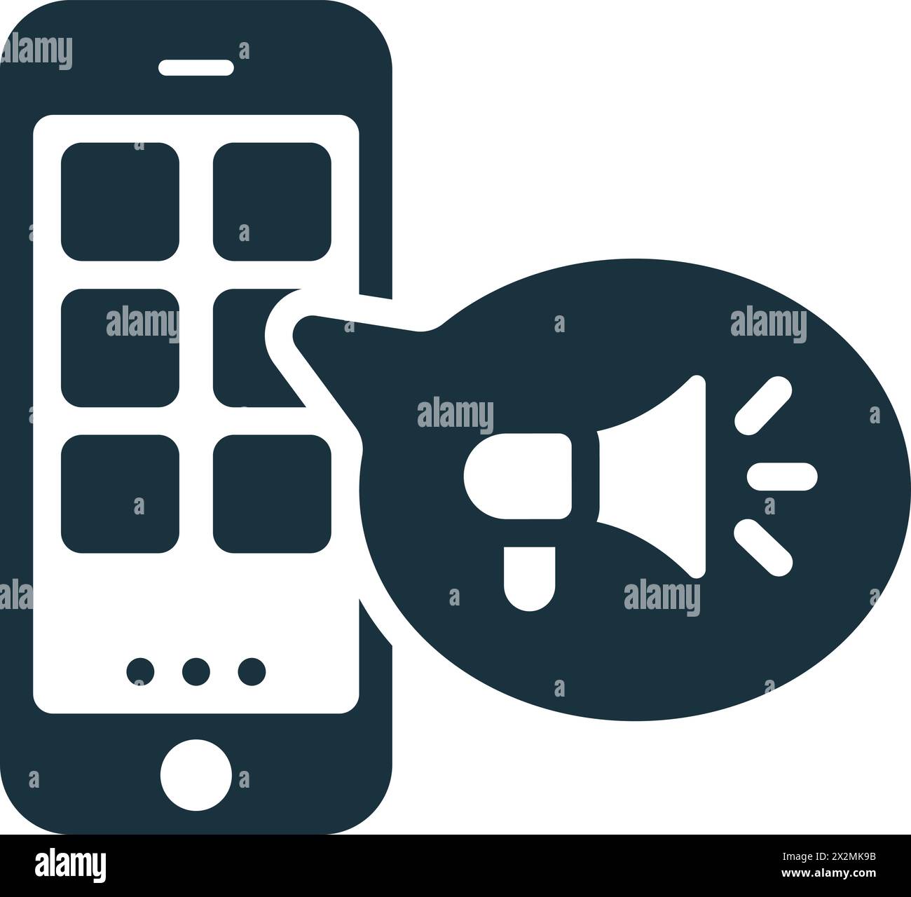 In-App Advertising icon. Monochrome simple Mobile Marketing And ...