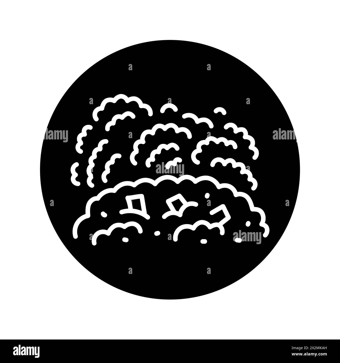 Burning garbage black line icon. Natural element. Pictogram for web ...