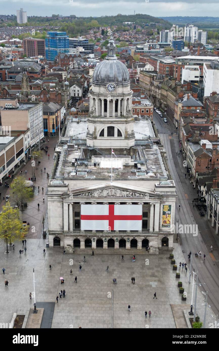 A huge 60 x 24 ft English flag - believed to be the largest in the ...