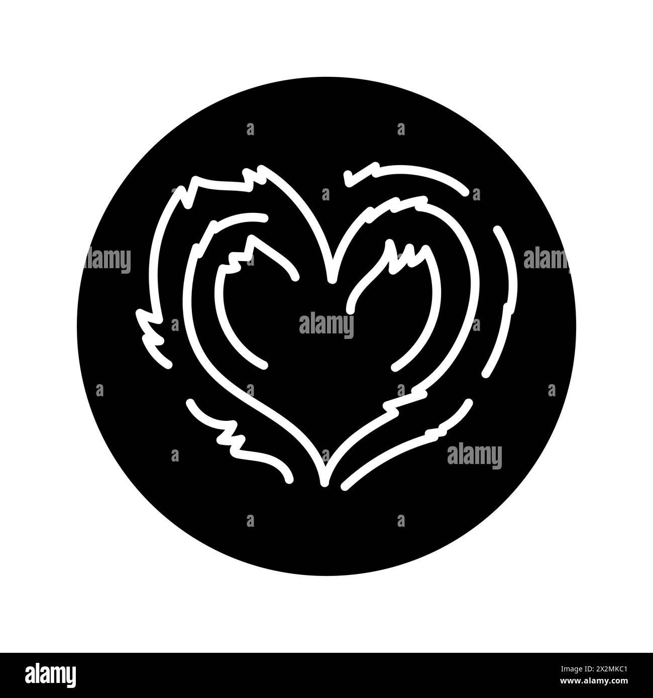 Fire heart black line icon. Natural element. Pictogram for web page ...