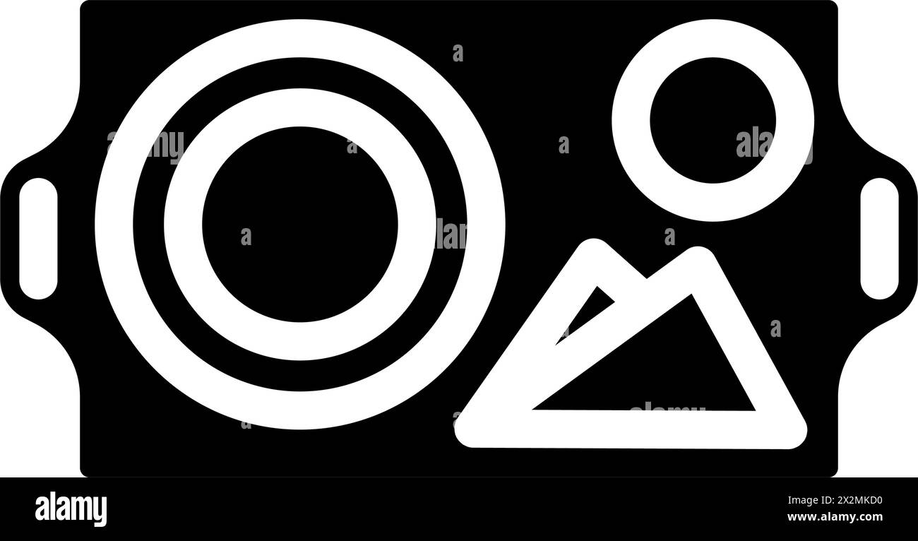 serving trays restaurant equipment glyph icon vector illustration Stock ...