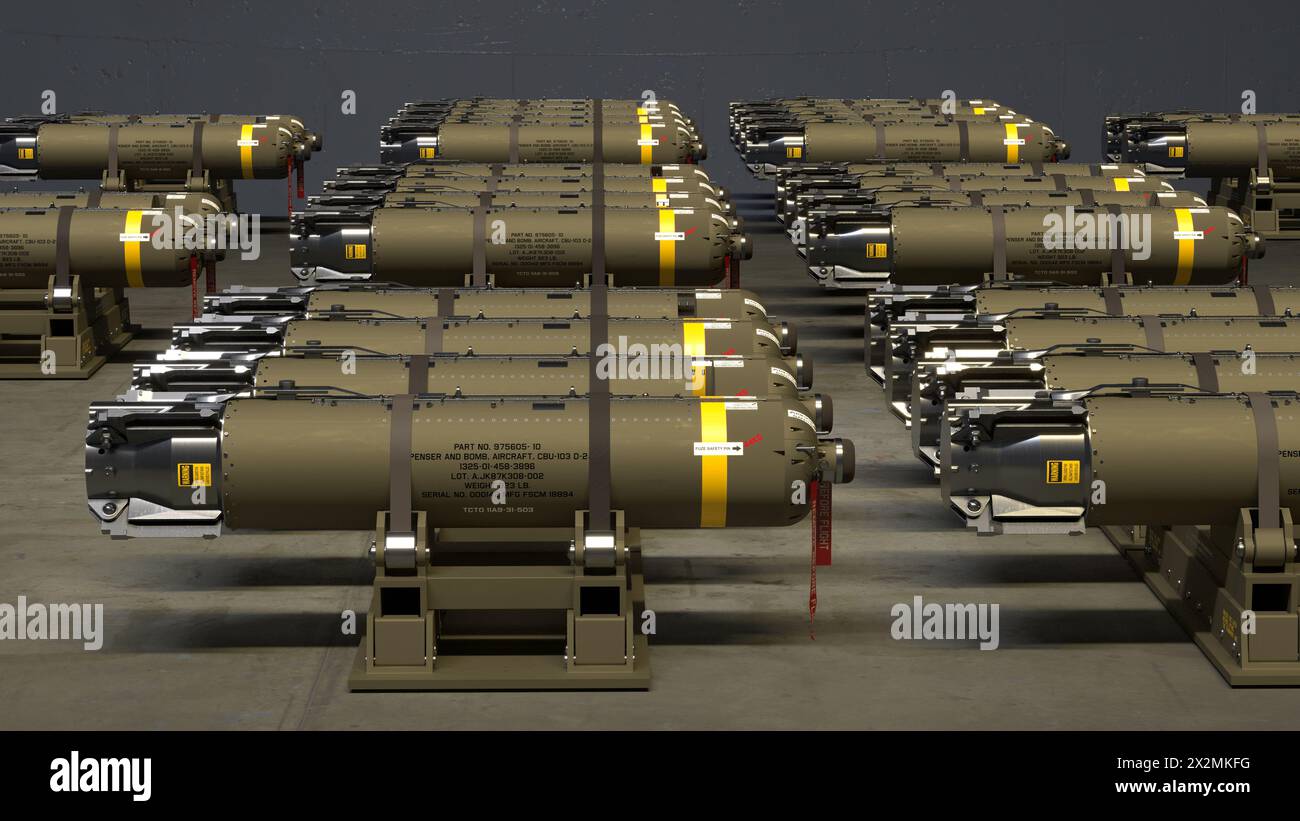 Air bombs in the armament depot Stock Photo - Alamy