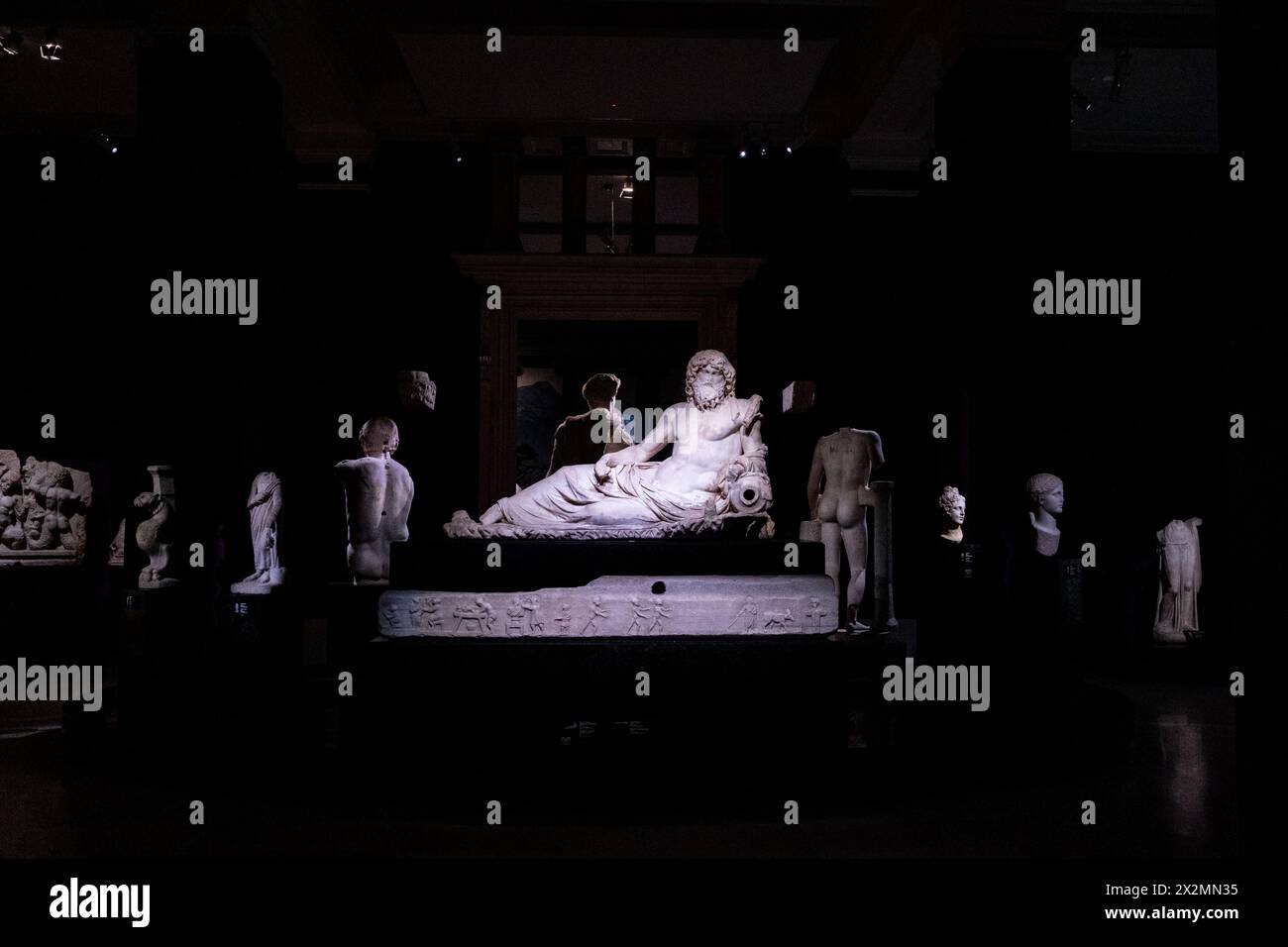 Statue of Zeus, supreme god in ancient Greek mythology, at the ...