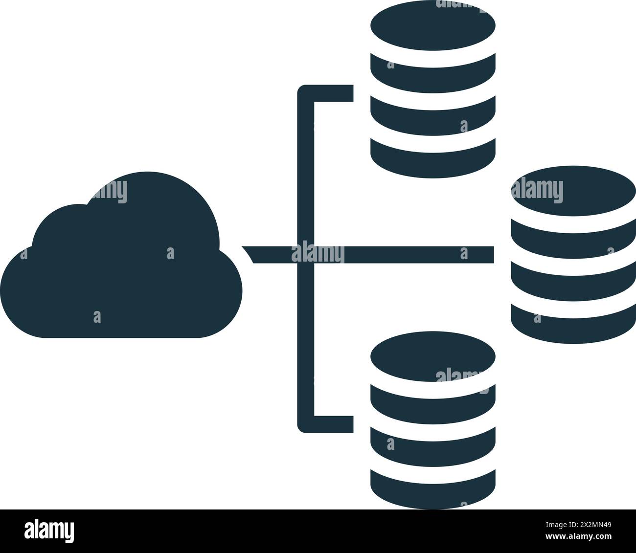Cloud Computing Icon Monochrome Simple Remote Work Icon For Templates Web Design And