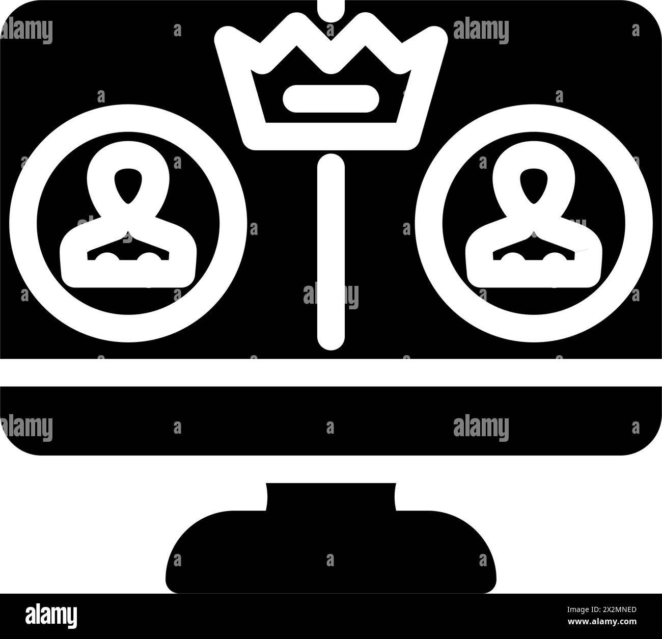 moderator control glyph icon vector illustration Stock Vector Image ...