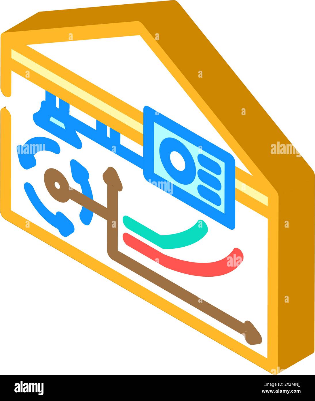 ventilation rate isometric icon vector illustration Stock Vector Image ...