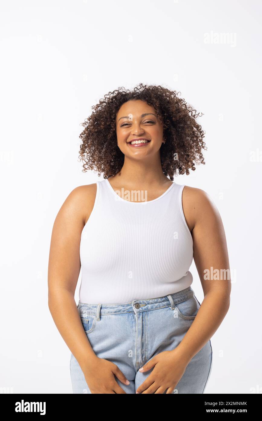 Plus size model jeans hi-res stock photography and images - Alamy