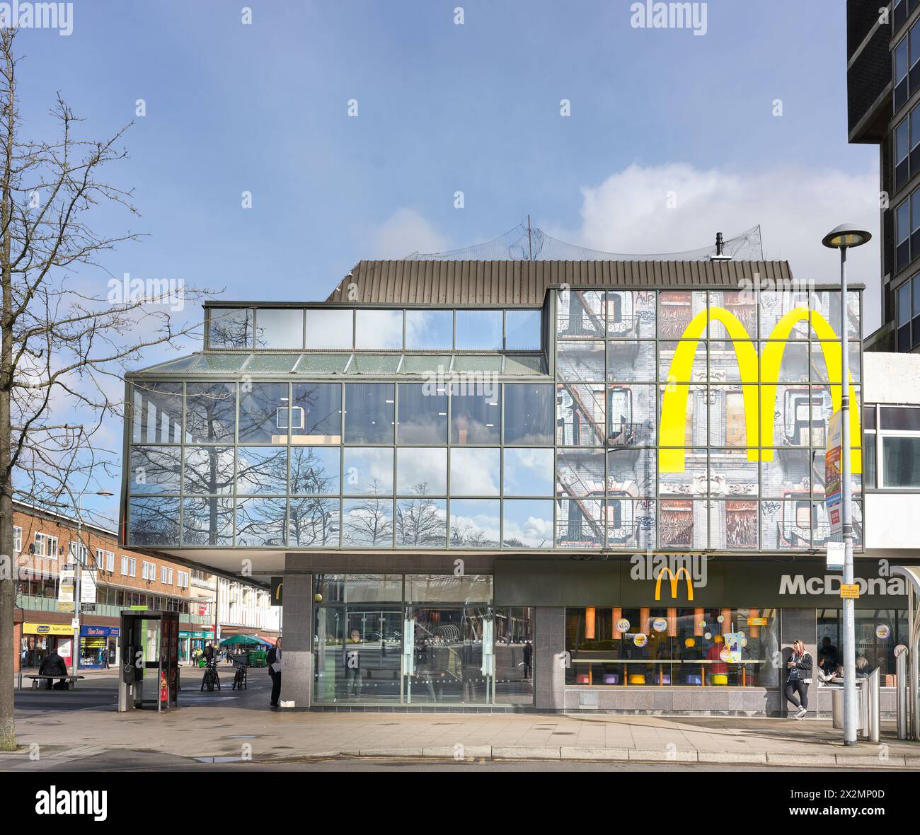 McDonald's restaurant at the shopping complex in the town centre of ...
