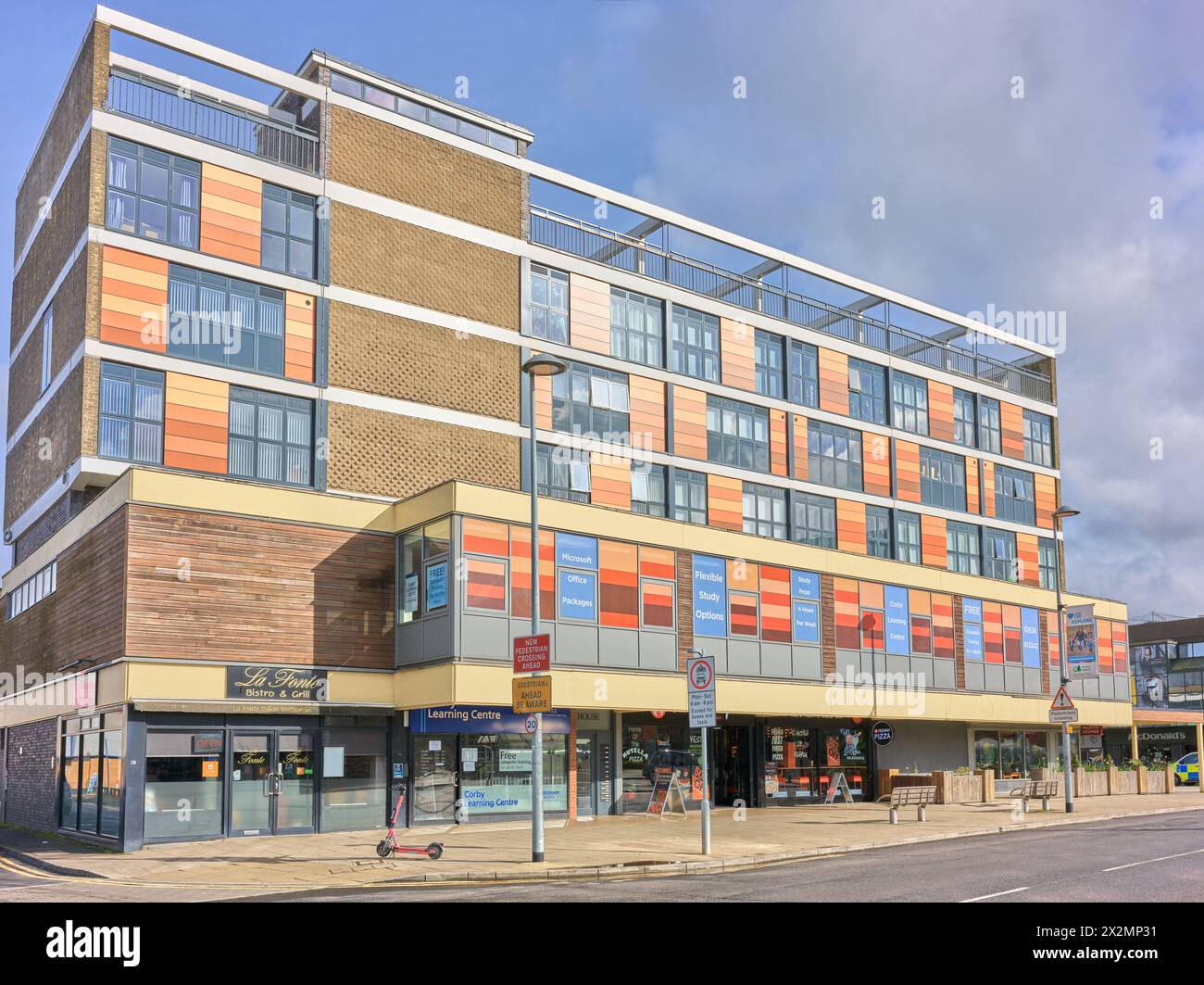 Shopping complex in the town centre of Corby, England Stock Photo - Alamy