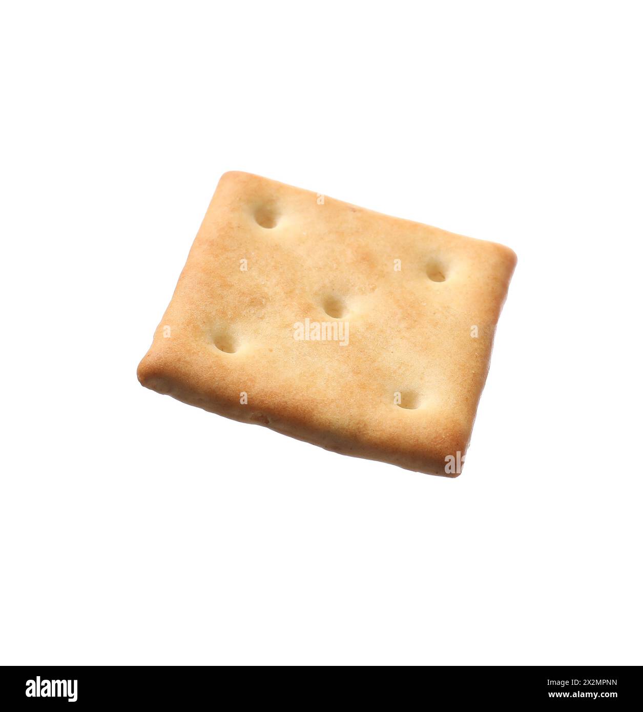 Tasty dry square cracker isolated on white Stock Photo - Alamy