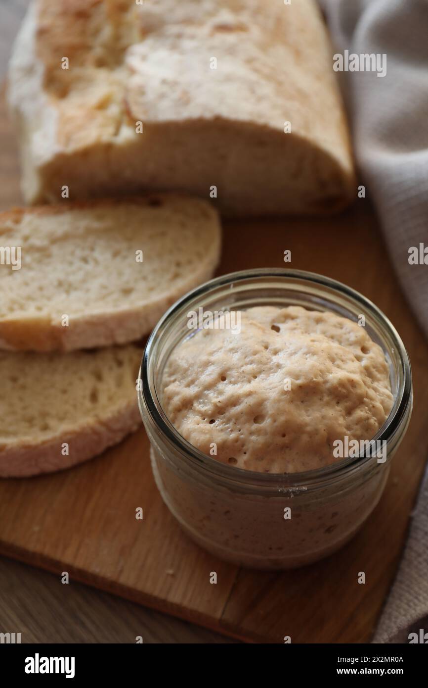 Bread sourdough in jar hi-res stock photography and images - Alamy