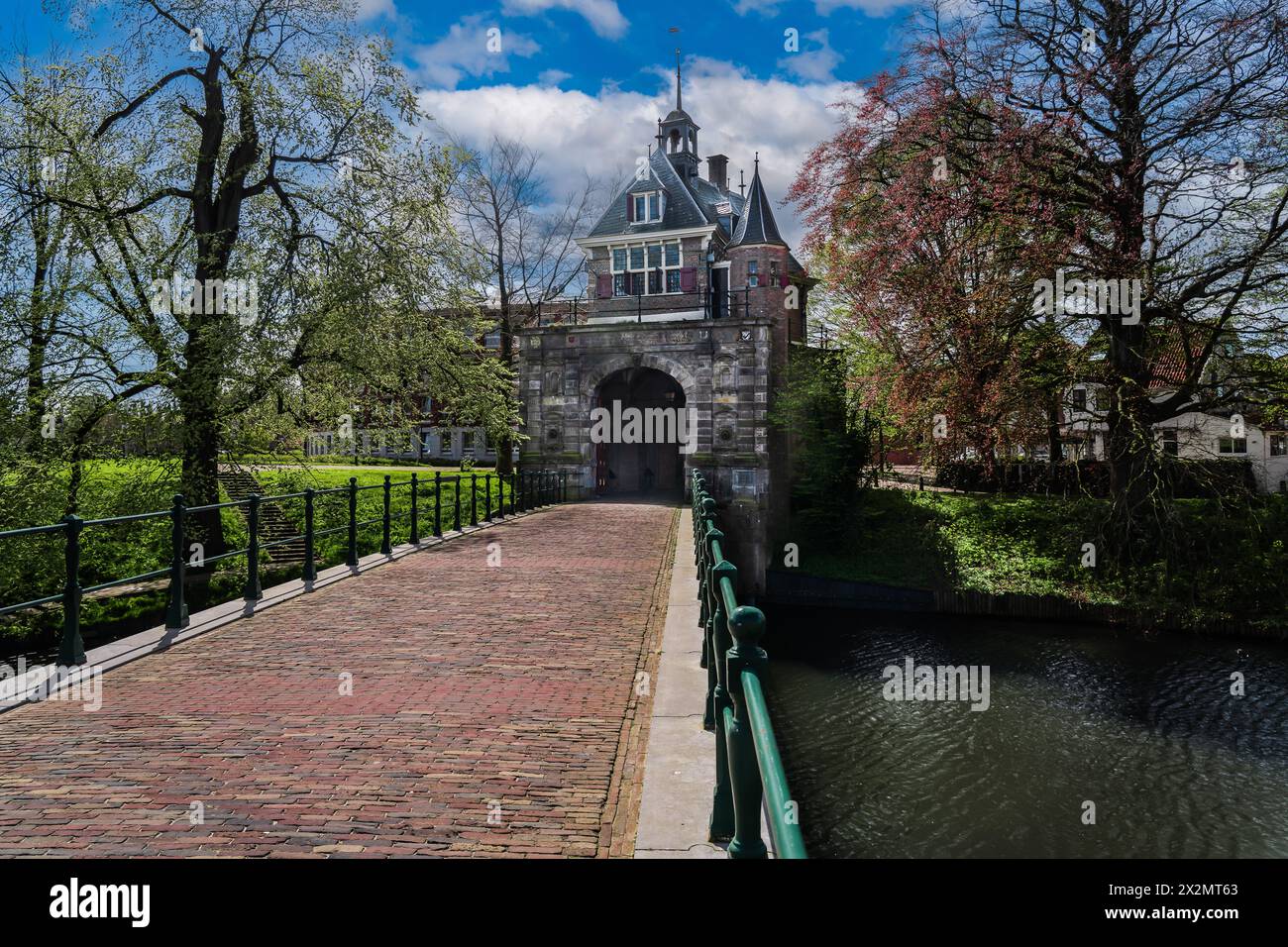 View of the renaissance architecture Oosterpoort gate from the golden ...