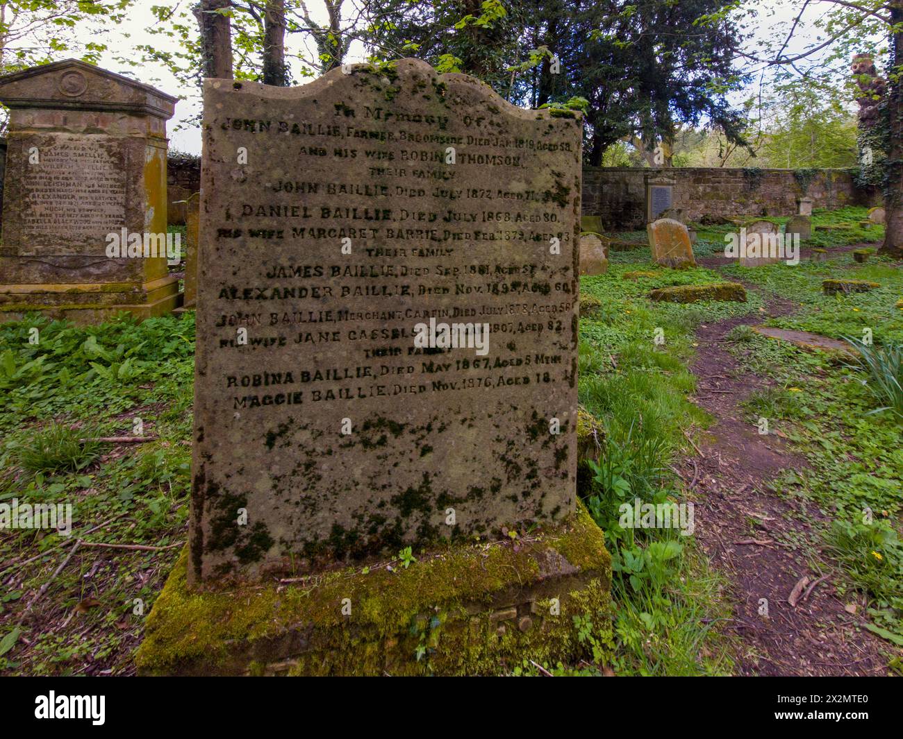 Old Graveyard Barons Haugh Nature Reserve Motherwell with a Mausoleum ...