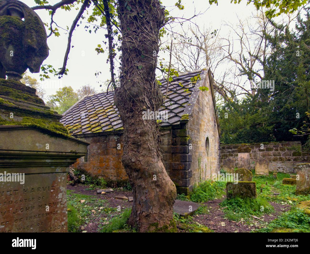 Old Graveyard Barons Haugh Nature Reserve Motherwell with a Mausoleum ...