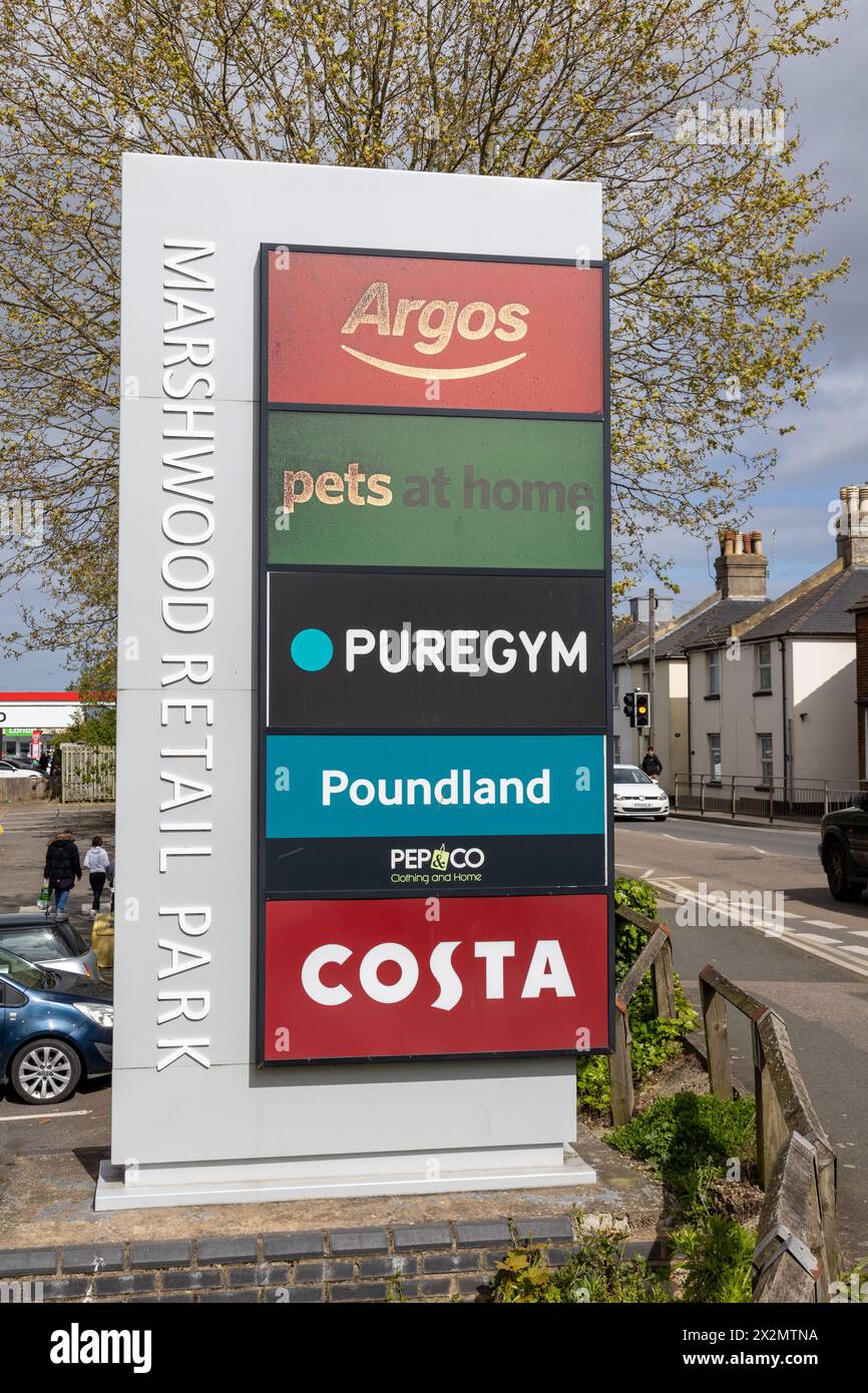 Marshwood Retail Park, Canterbury Stock Photo - Alamy