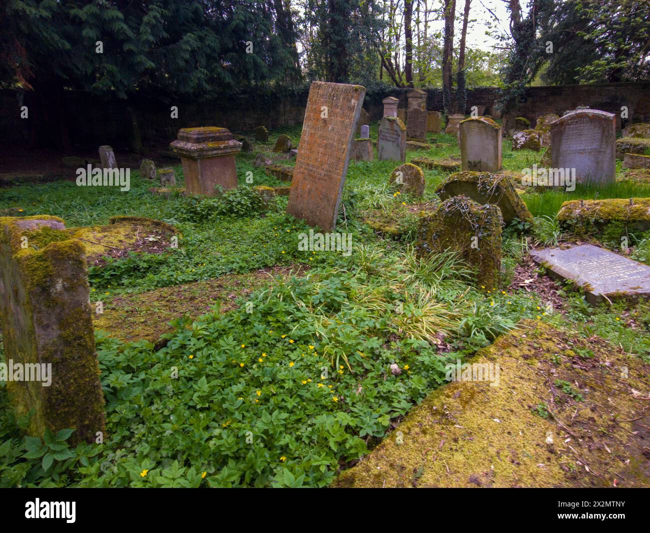 Old Graveyard Barons Haugh Nature Reserve Motherwell with a Mausoleum that houses the graves of ...