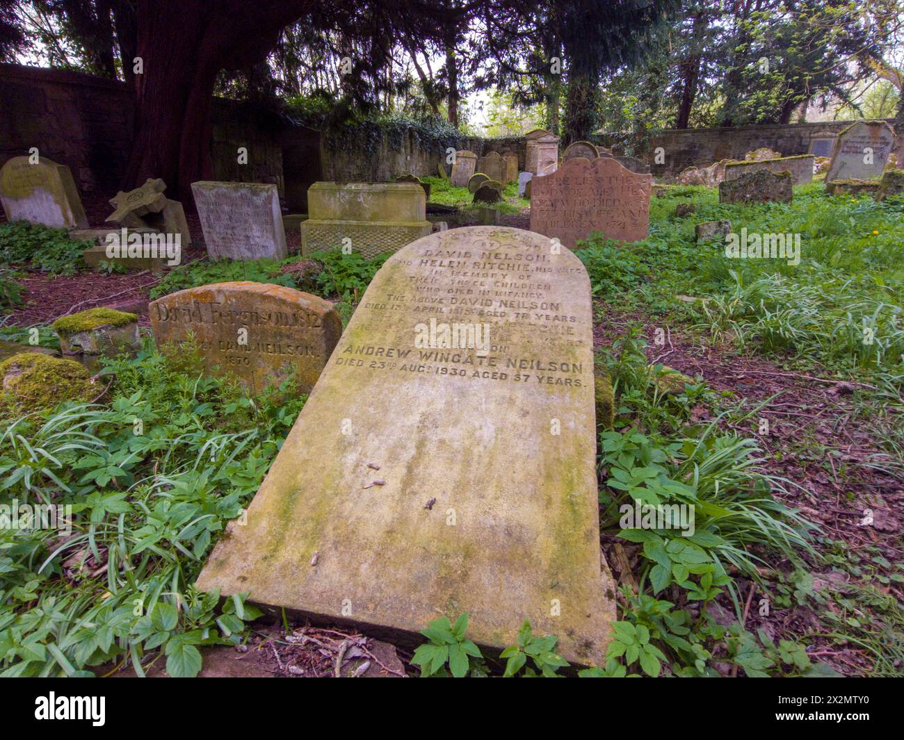 Old Graveyard Barons Haugh Nature Reserve Motherwell with a Mausoleum ...