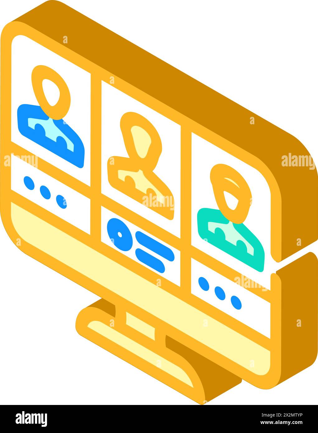 attendee networking isometric icon vector illustration Stock Vector ...