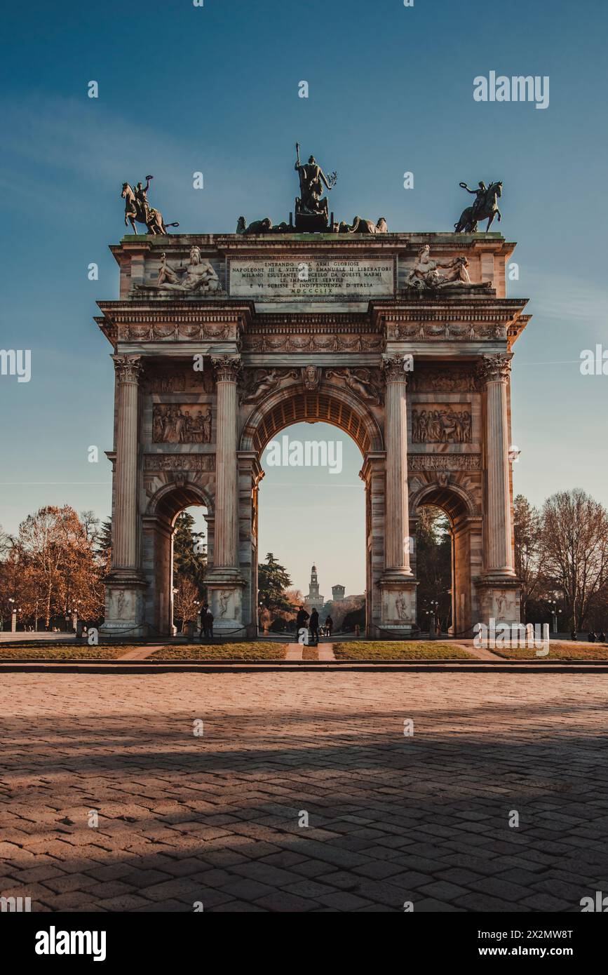 The Arch of Peace is a triumphal arch in Milan located at the beginning ...