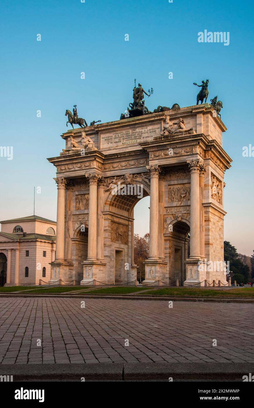 The Arch of Peace is a triumphal arch in Milan located at the beginning ...