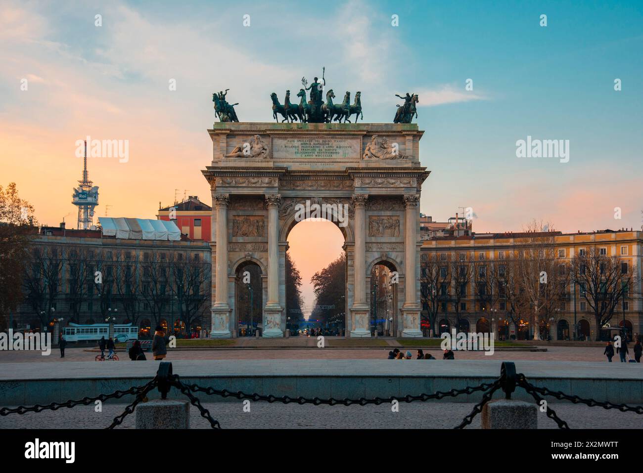 The Arch of Peace is a triumphal arch in Milan located at the beginning ...