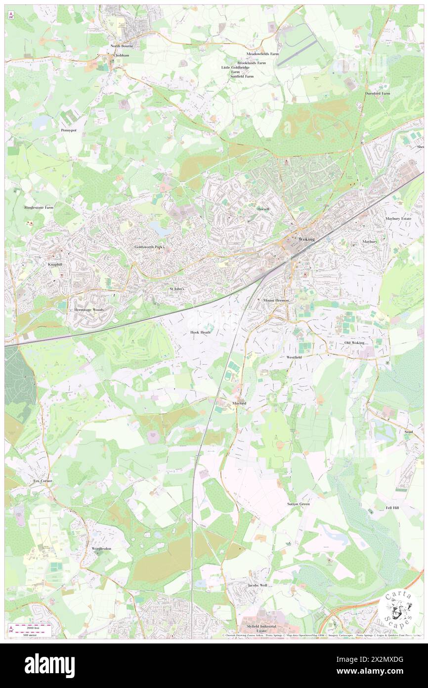 Surrey heath map hi-res stock photography and images - Alamy