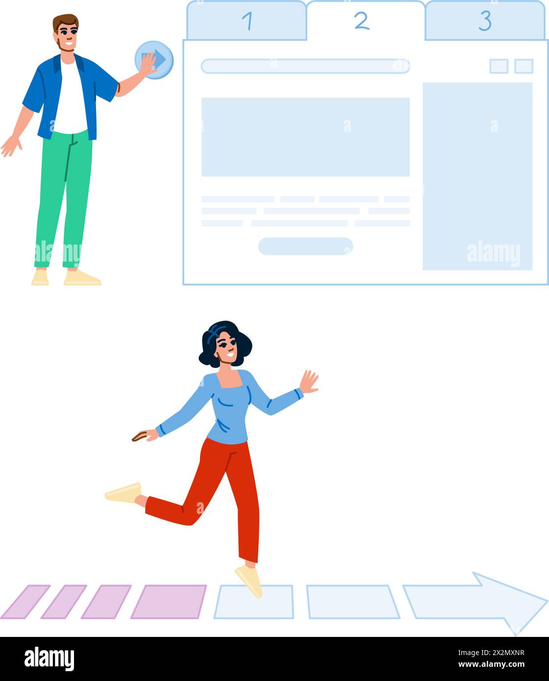 User website progressive disclosure vector experience interaction hi-res stock photography and ...
