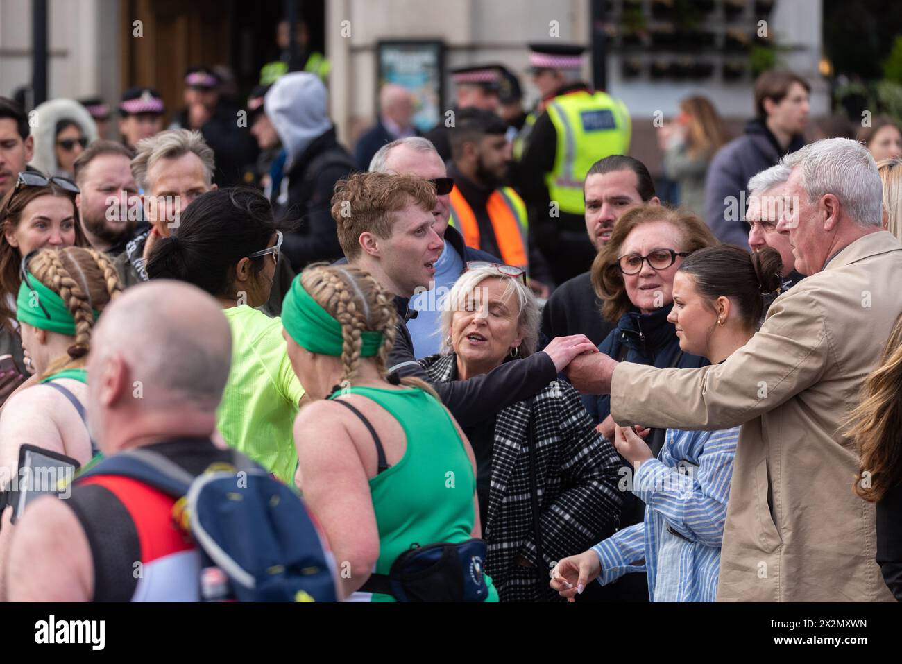Actor Jamie Borthwick playing the part of Jay Brown whilst ...