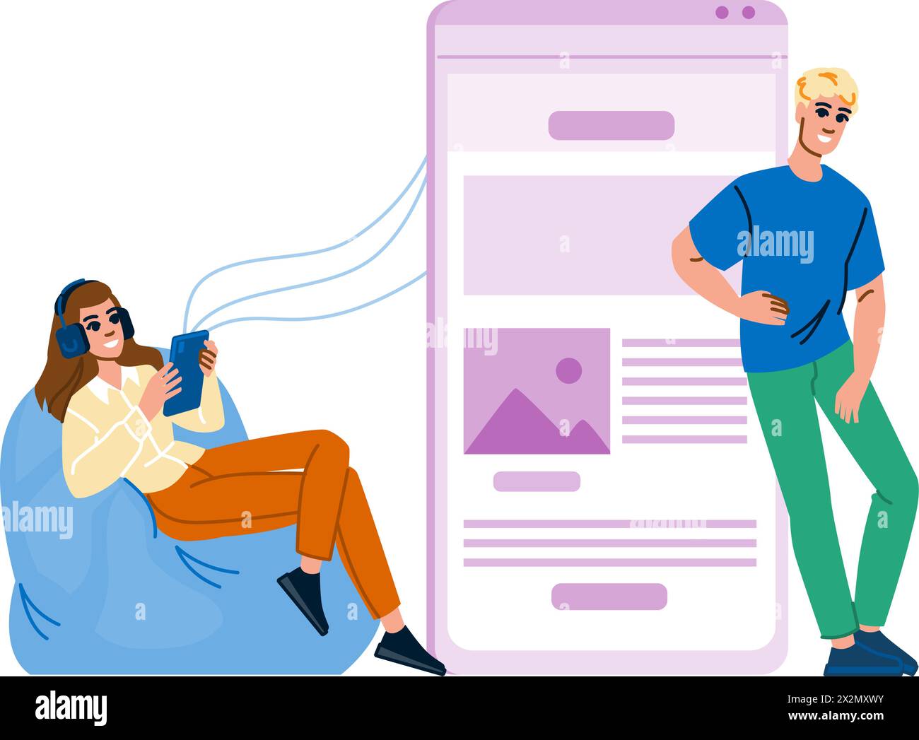 responsive usability website vector Stock Vector Image & Art - Alamy