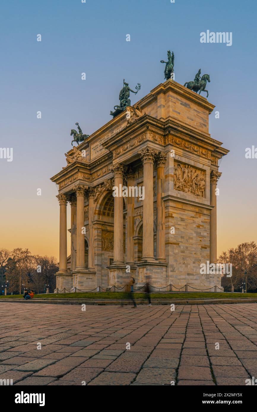 The Arch of Peace is a triumphal arch in Milan located at the beginning ...